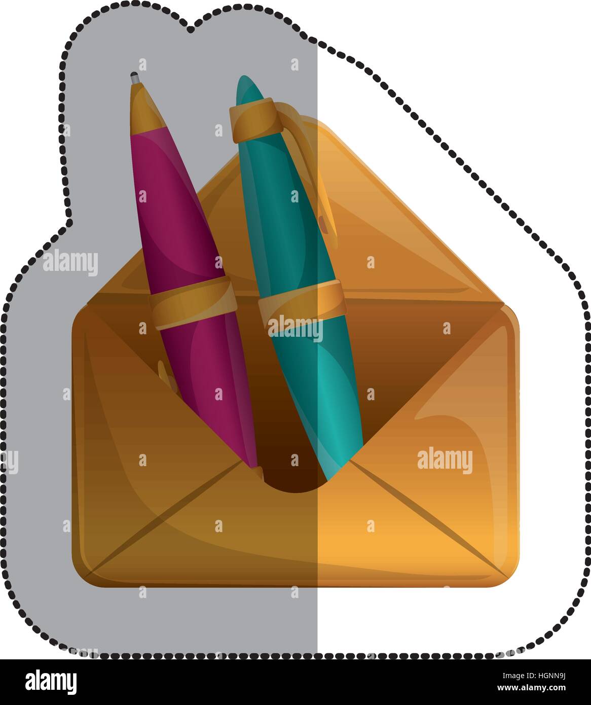 Envelope icon. Email mail message letter and marketing theme. Isolated ...