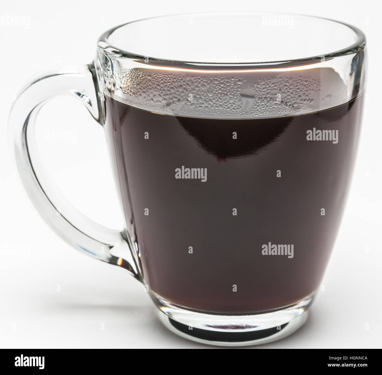 instant coffee in gender neutral transparent glass cup Stock Photo - Alamy