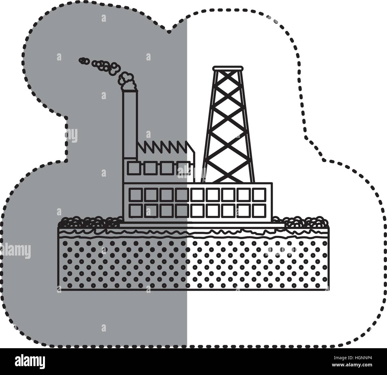 Factory icon. Pollution environment and ecology theme. Isolated design ...