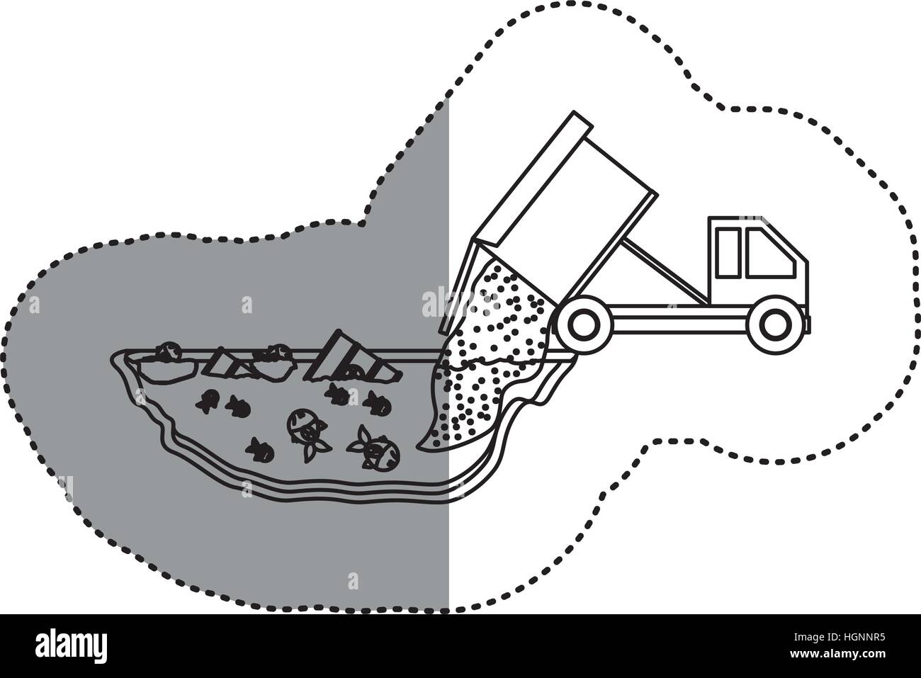 Truck icon. Pollution environment and ecology theme. Isolated design ...