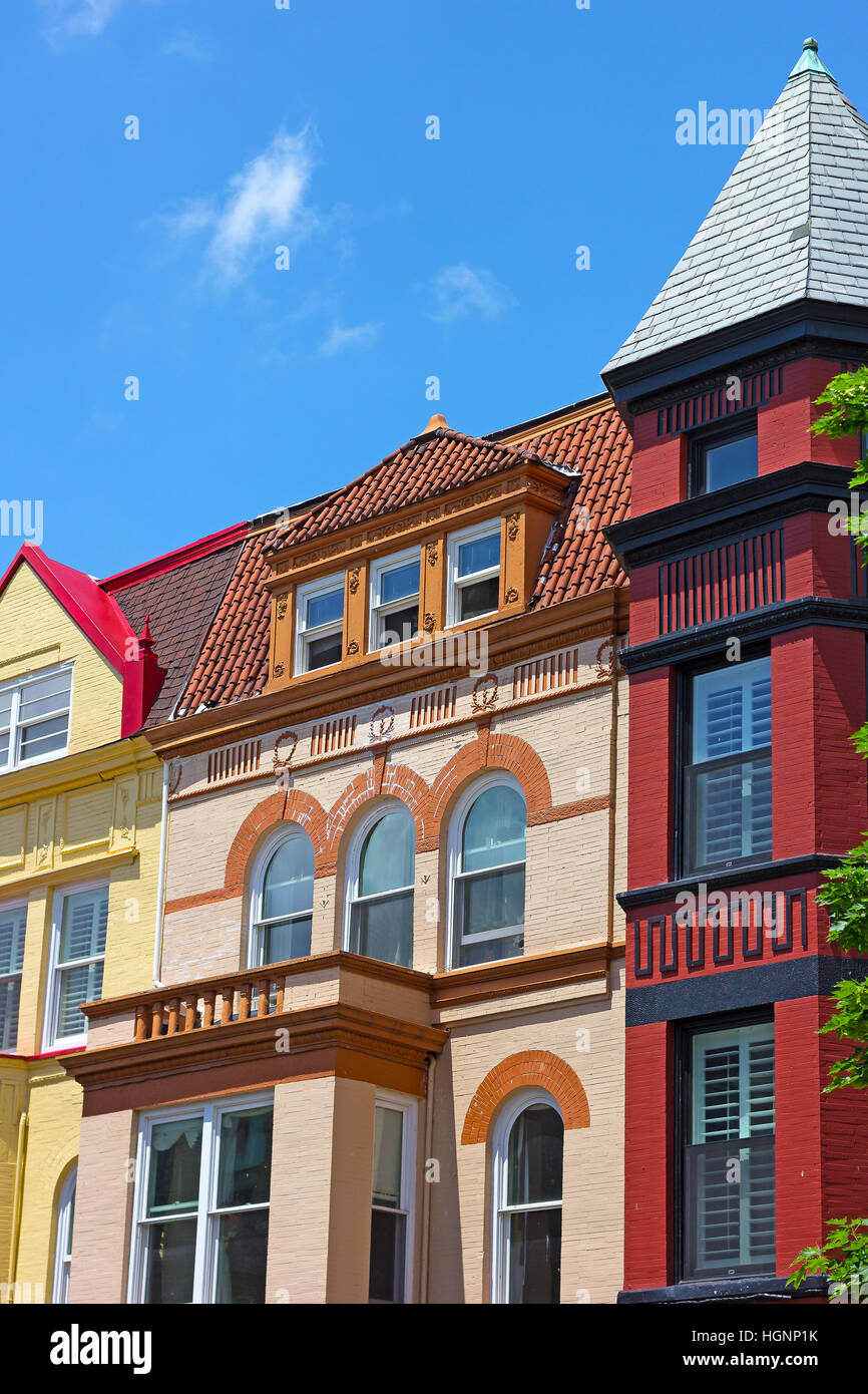 Luxury townhouses near Dupont Circle in Washington DC Stock Photo - Alamy