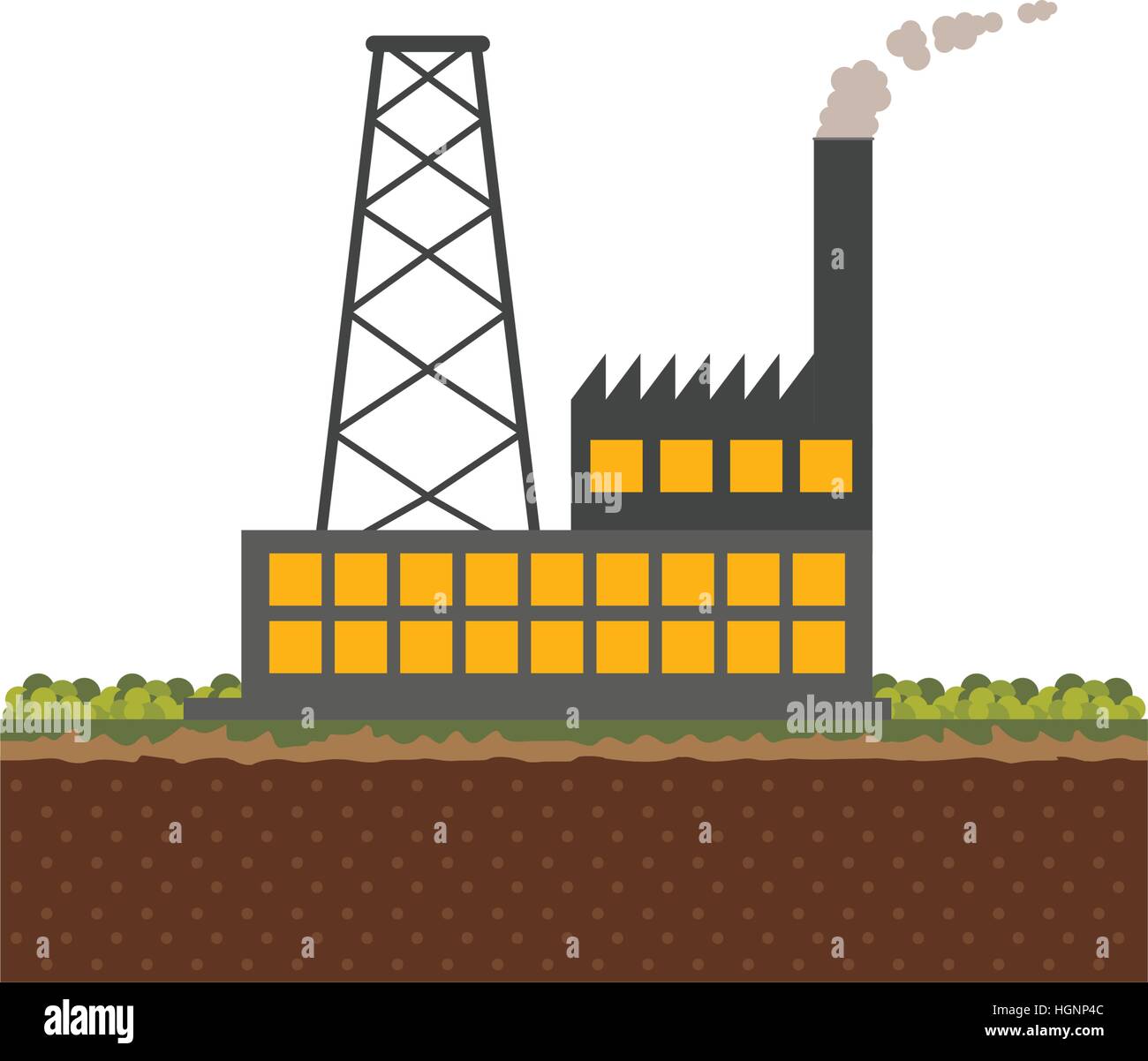 Factory icon. Pollution environment and ecology theme. Isolated design ...