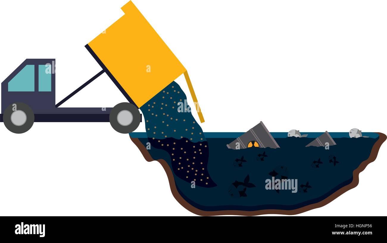 Truck icon. Pollution environment and ecology theme. Isolated design ...