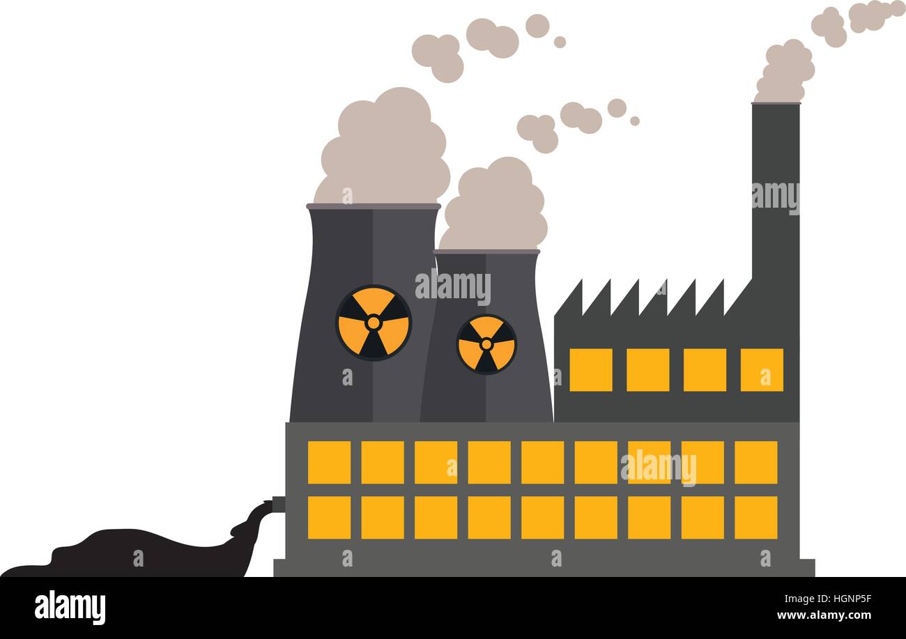 Factory icon. Pollution environment and ecology theme. Isolated design ...