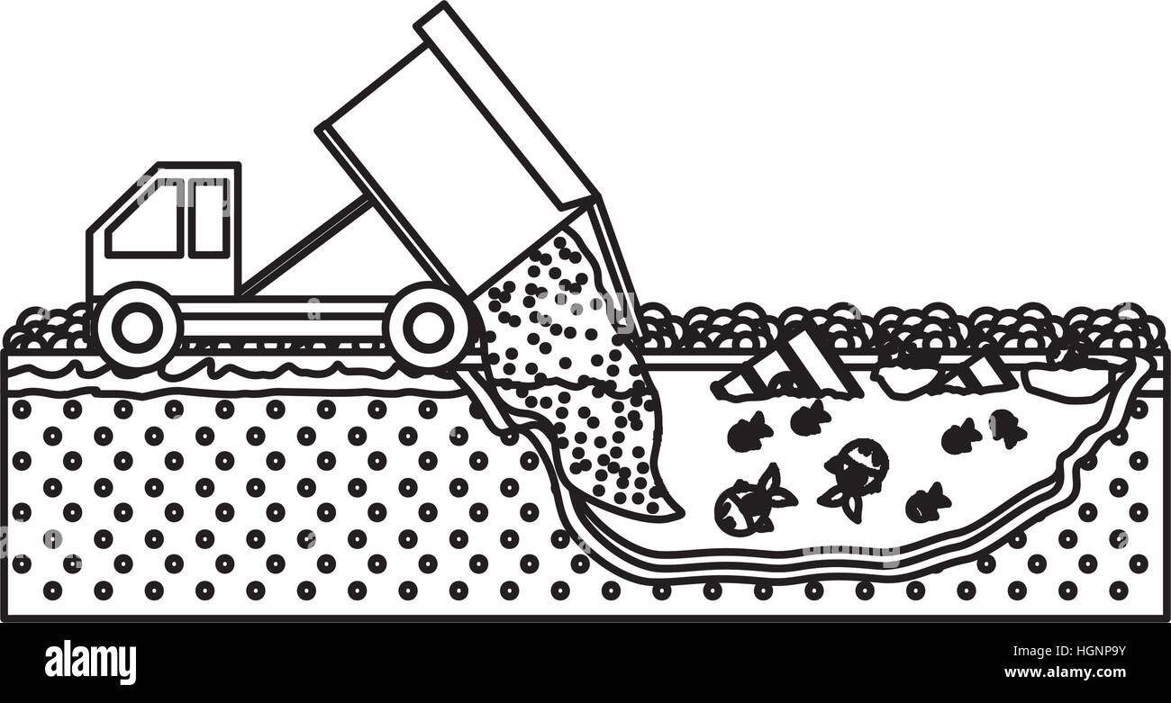 Truck icon. Pollution environment and ecology theme. Isolated design ...