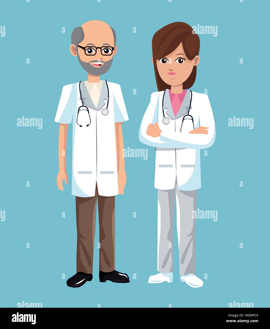 Senior general practitioner Stock Vector Images - Alamy