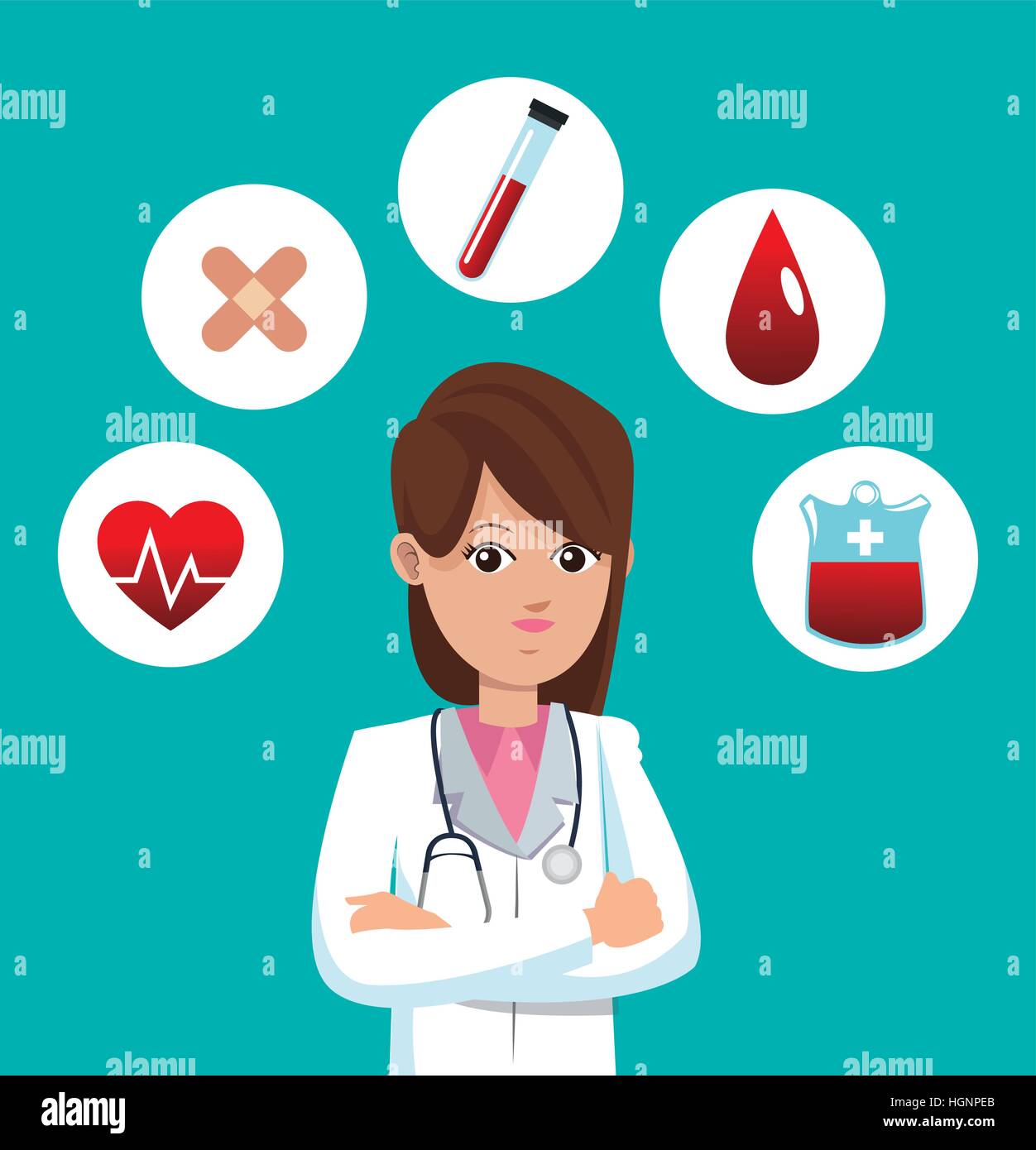 Young medical doctor blood Stock Vector Images - Alamy