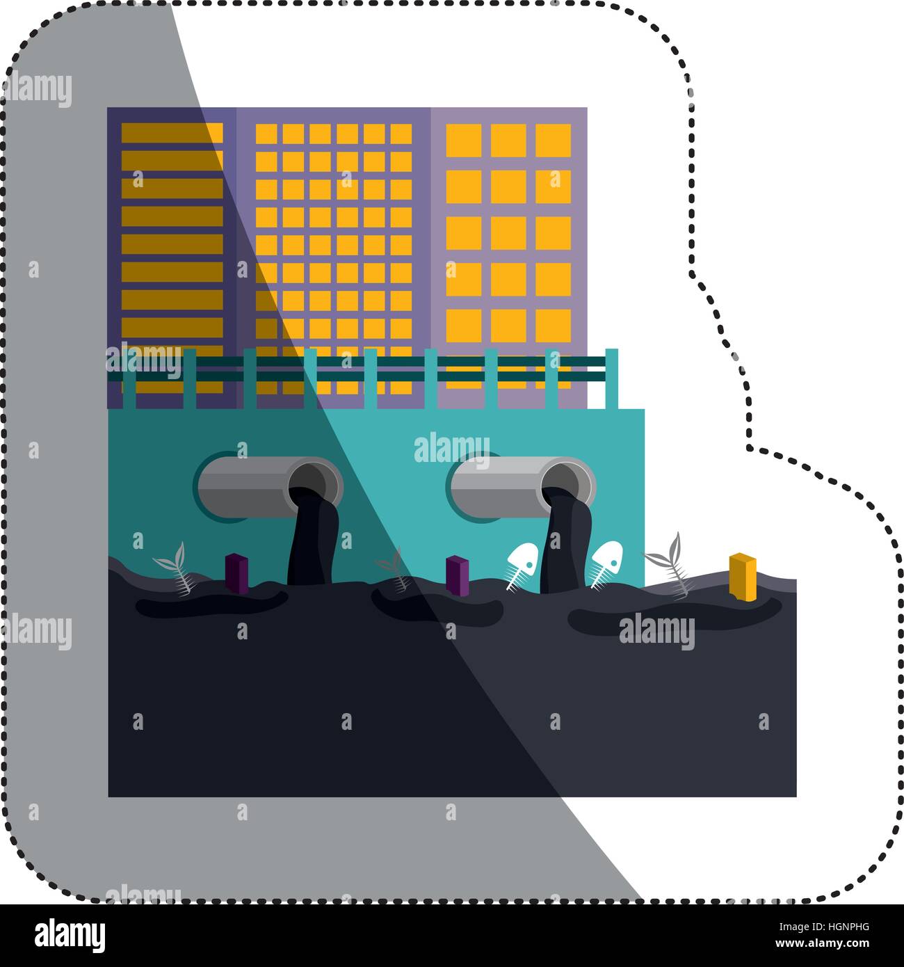 Factory icon. Pollution environment and ecology theme. Isolated design ...