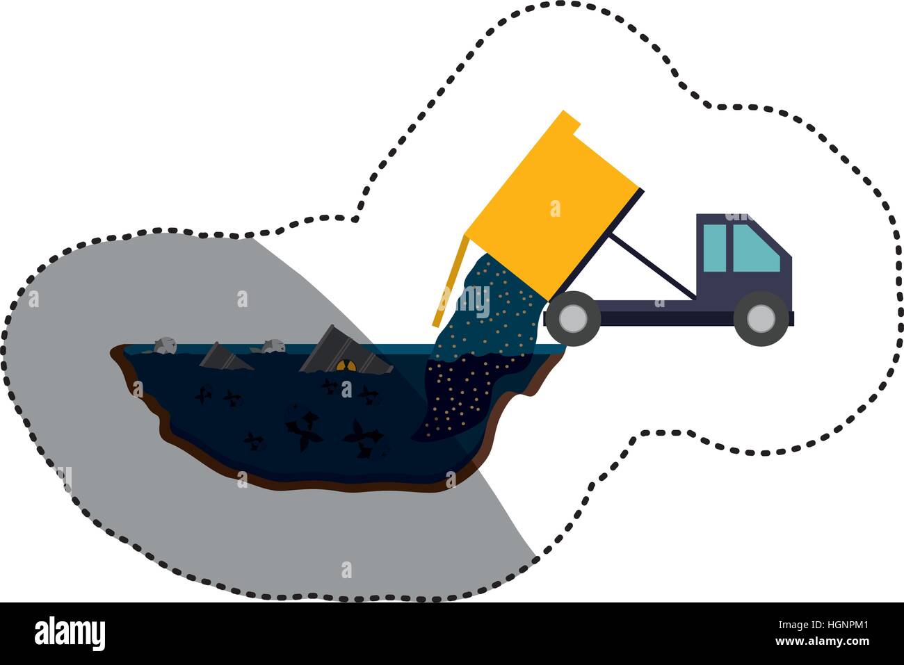 Truck icon. Pollution environment and ecology theme. Isolated design ...
