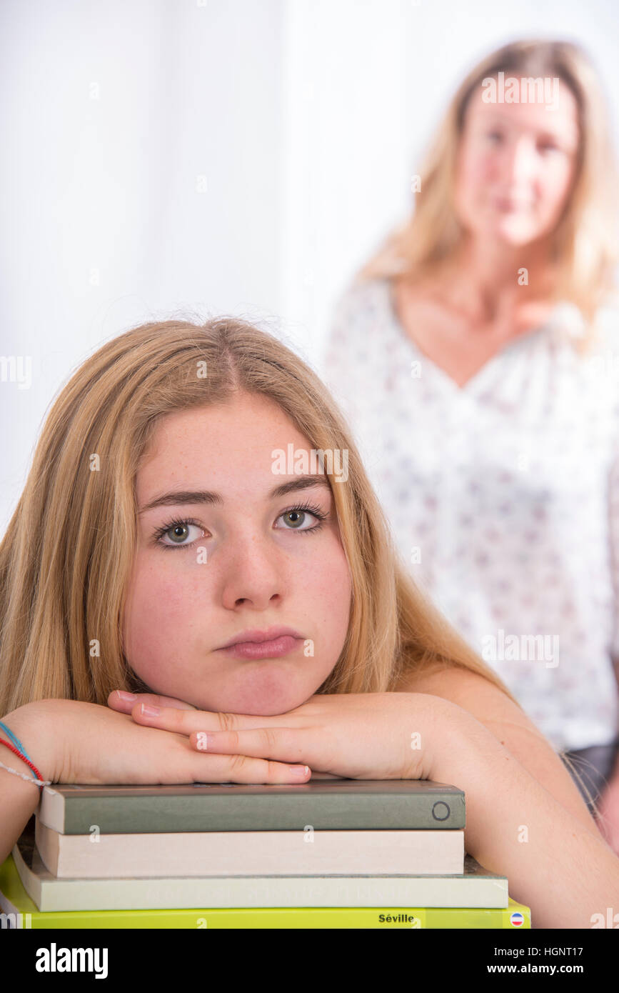 TEENAGER WITH HOMEWORK Stock Photo - Alamy