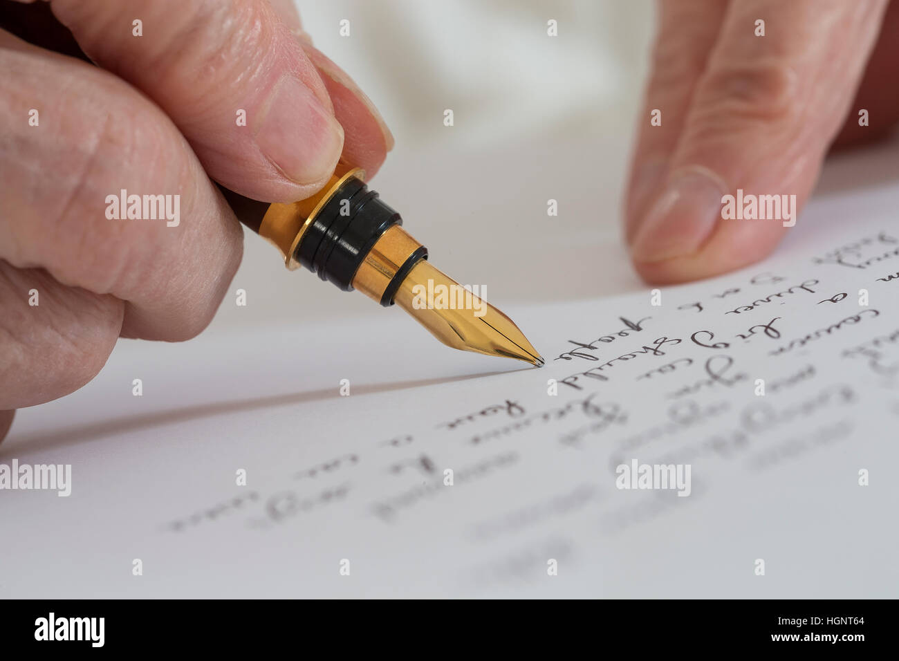 Elderly writing letter hi-res stock photography and images - Alamy