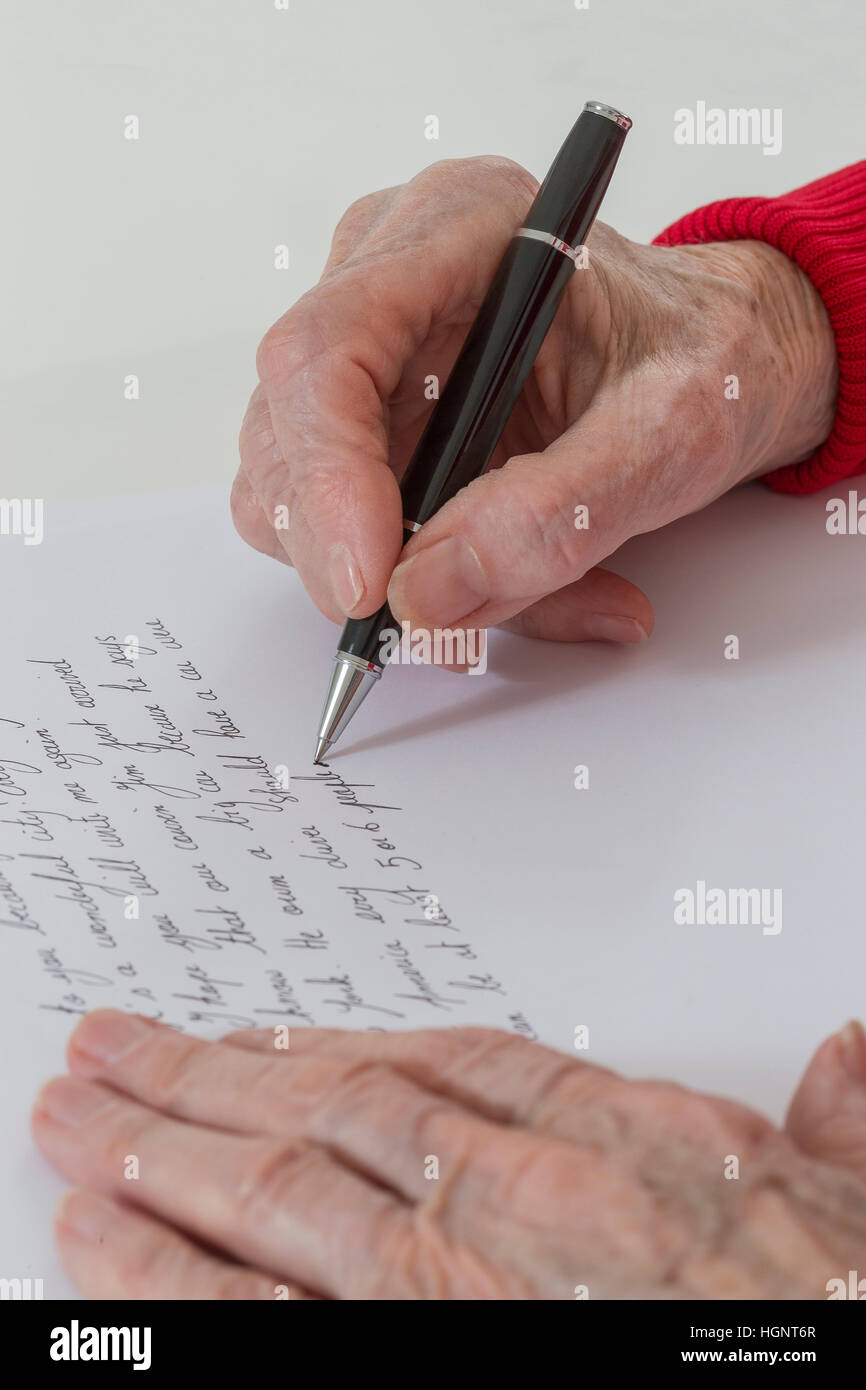 Older women to write letter hi-res stock photography and images - Alamy