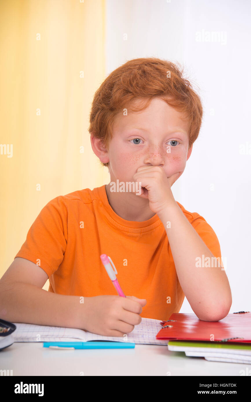 CHILD DOING HOMEWORK Stock Photo - Alamy