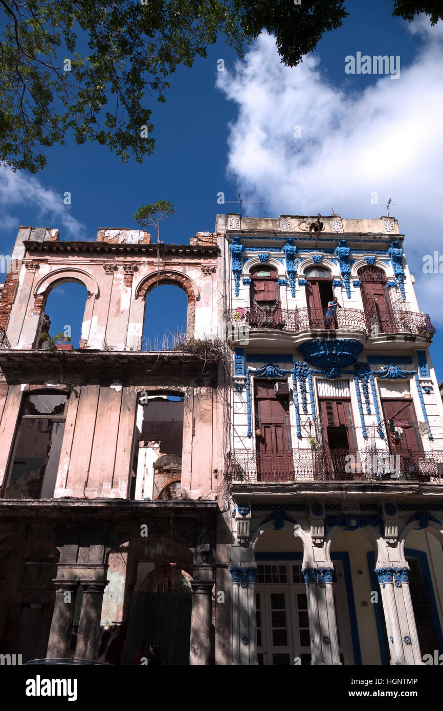 View of Havana, Cuba. Cuban city with architecture, residential ...