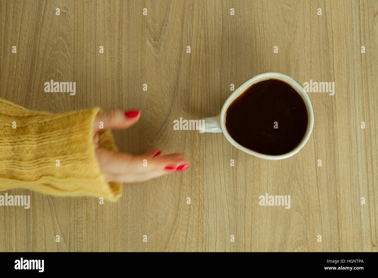 Hand take cup coffee hi-res stock photography and images - Alamy