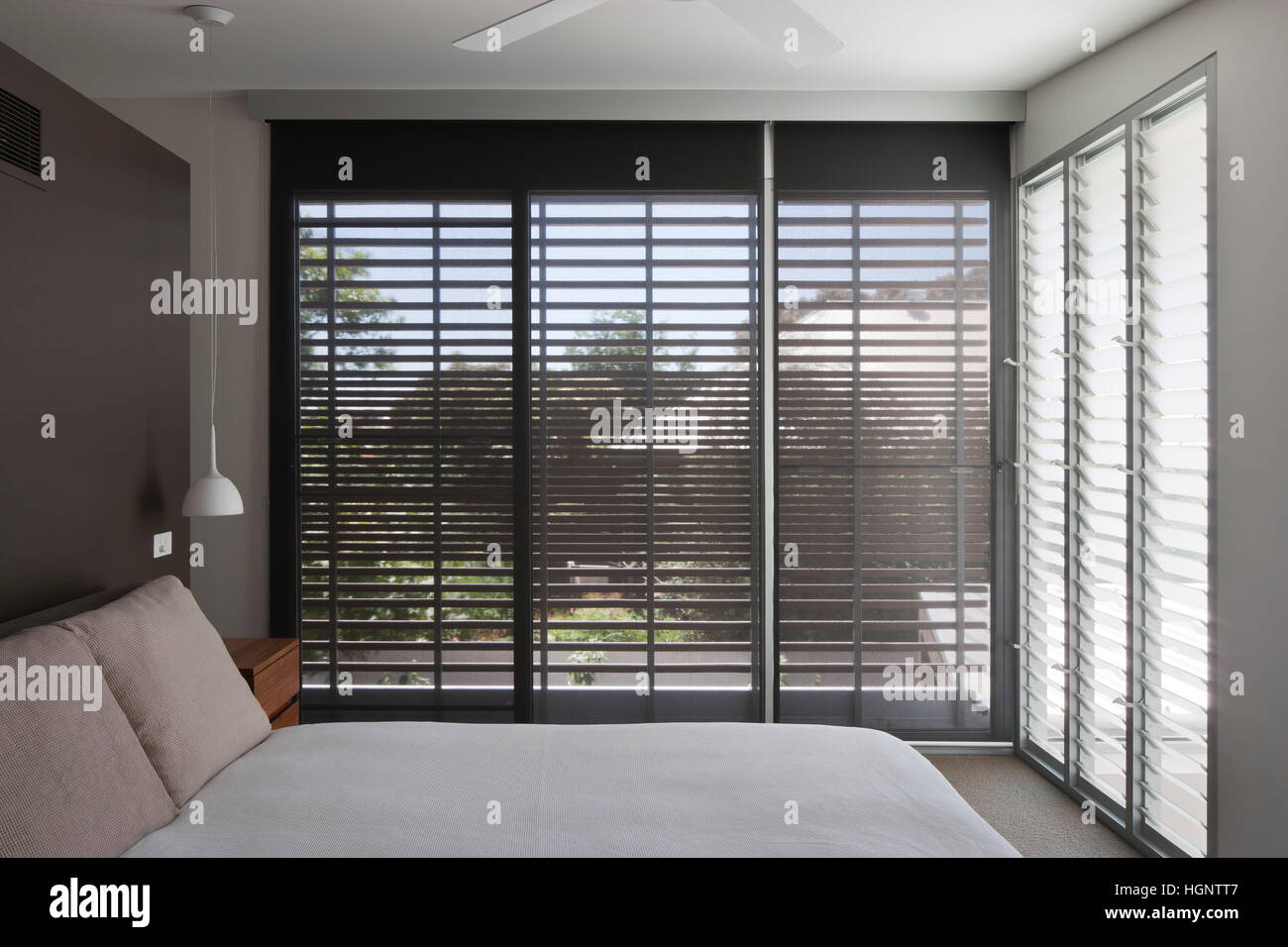 Master bedroom. Sharpe House, Melbourne, Australia. Architect: Luke ...