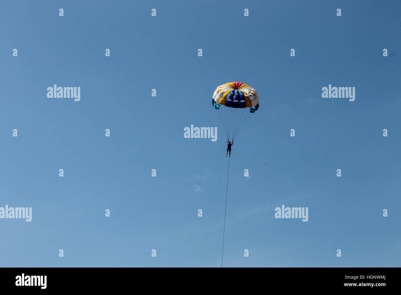Parachuter in the sky Stock Photo - Alamy
