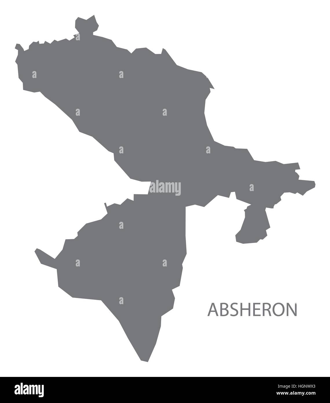 Absheron Azerbaijan Map grey Stock Vector Image & Art - Alamy