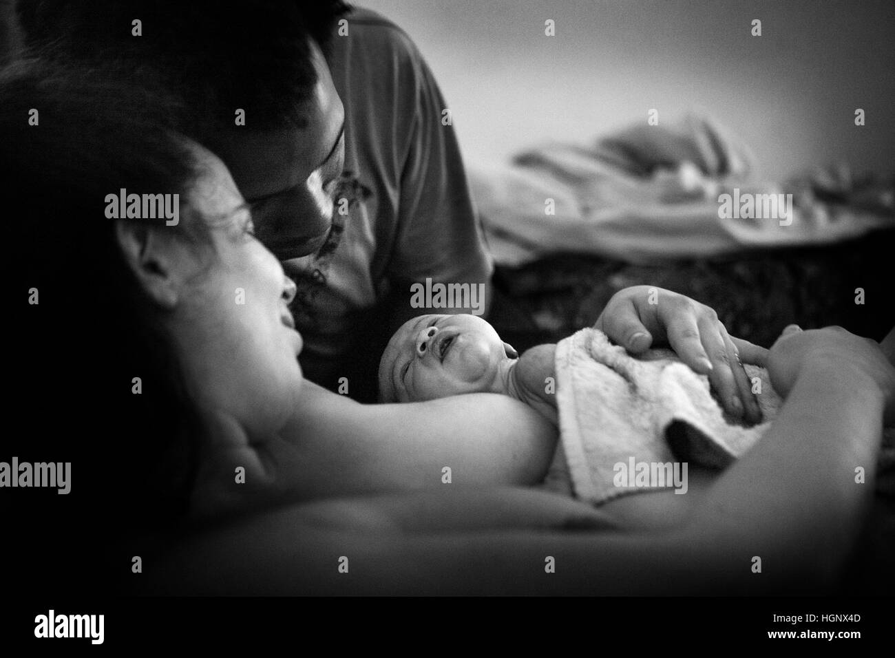 Woman birth man Black and White Stock Photos & Images - Alamy