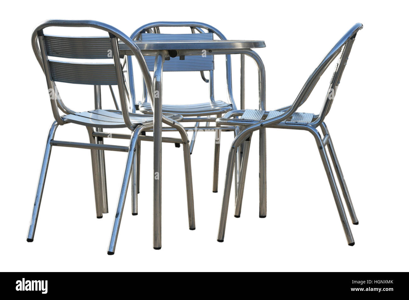 Empty table and chairs Stock Photo - Alamy