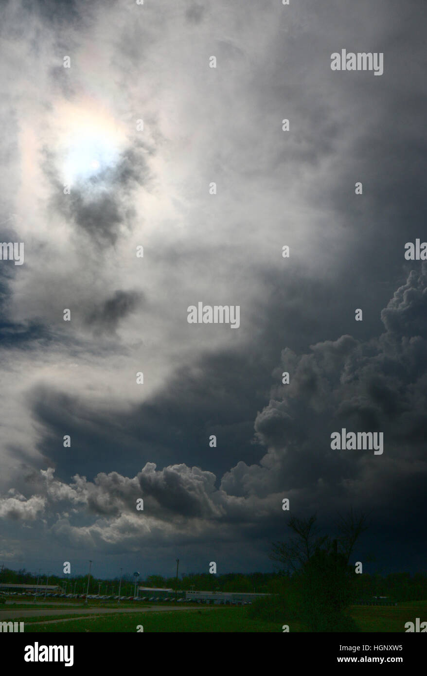 Thunder storm over farm fields Ohio Stock Photo - Alamy