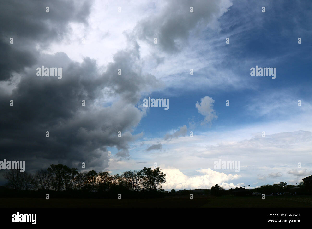 Thunder storm over farm fields Ohio Stock Photo - Alamy