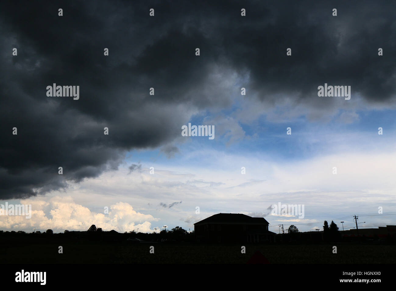 Thunder storm over farm fields Ohio Stock Photo - Alamy