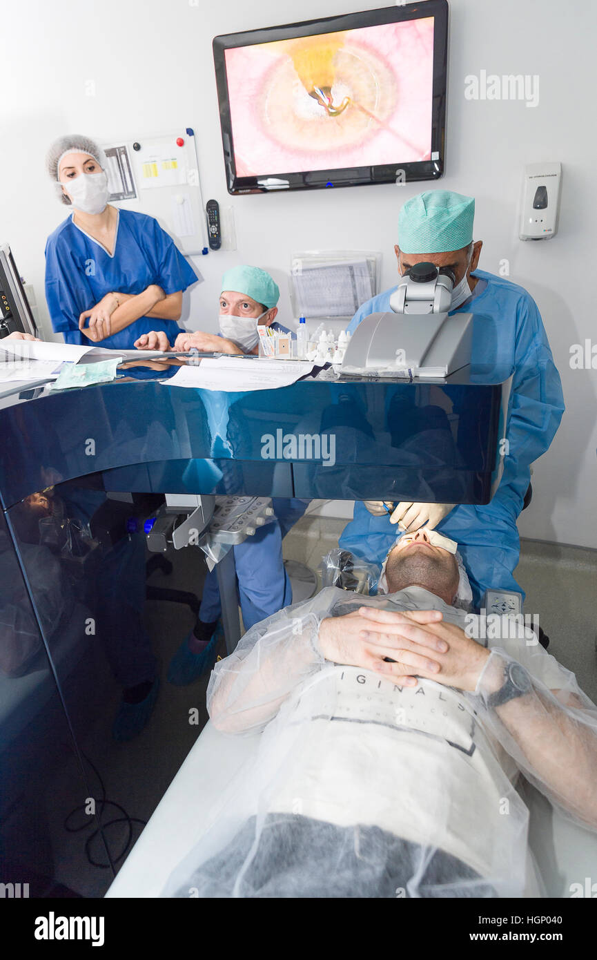 Mature male eye surgery hi-res stock photography and images - Alamy