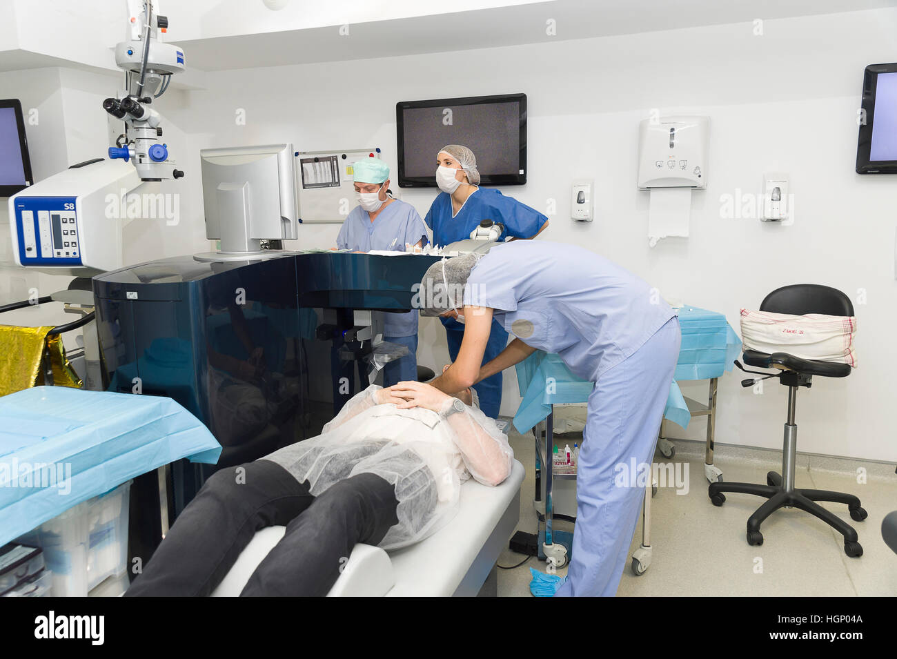 Mature male eye surgery hi-res stock photography and images - Alamy