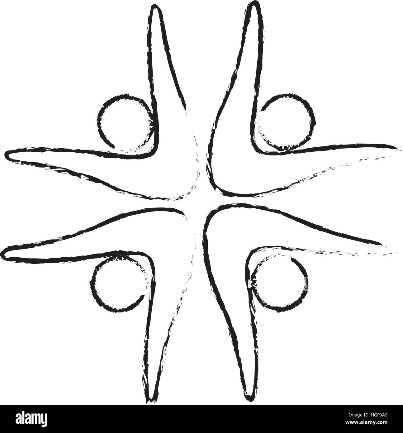 abstract figure of humans. teamwork concept. vector illustration Stock ...
