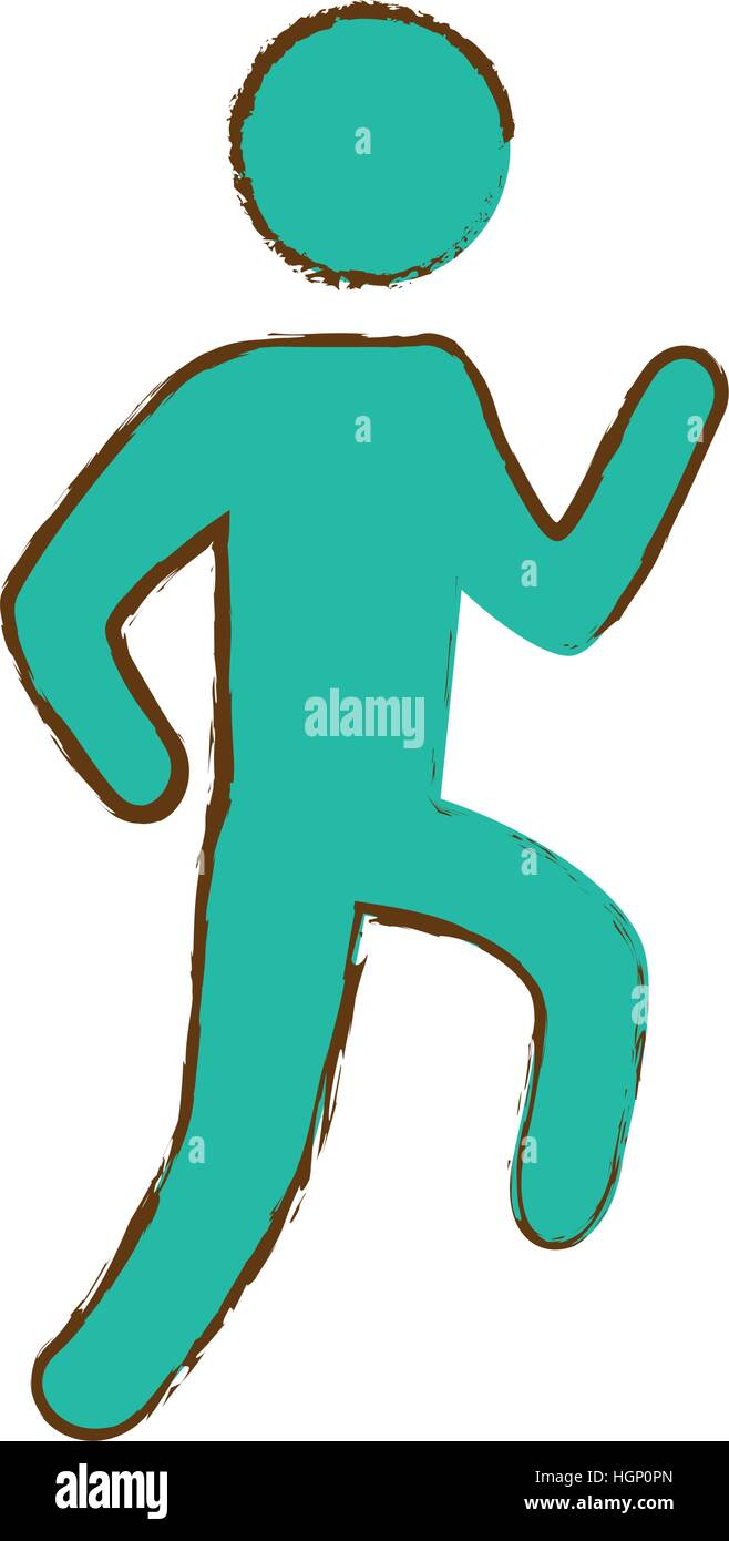 pictogram man icon over white background. colorful design. vector ...