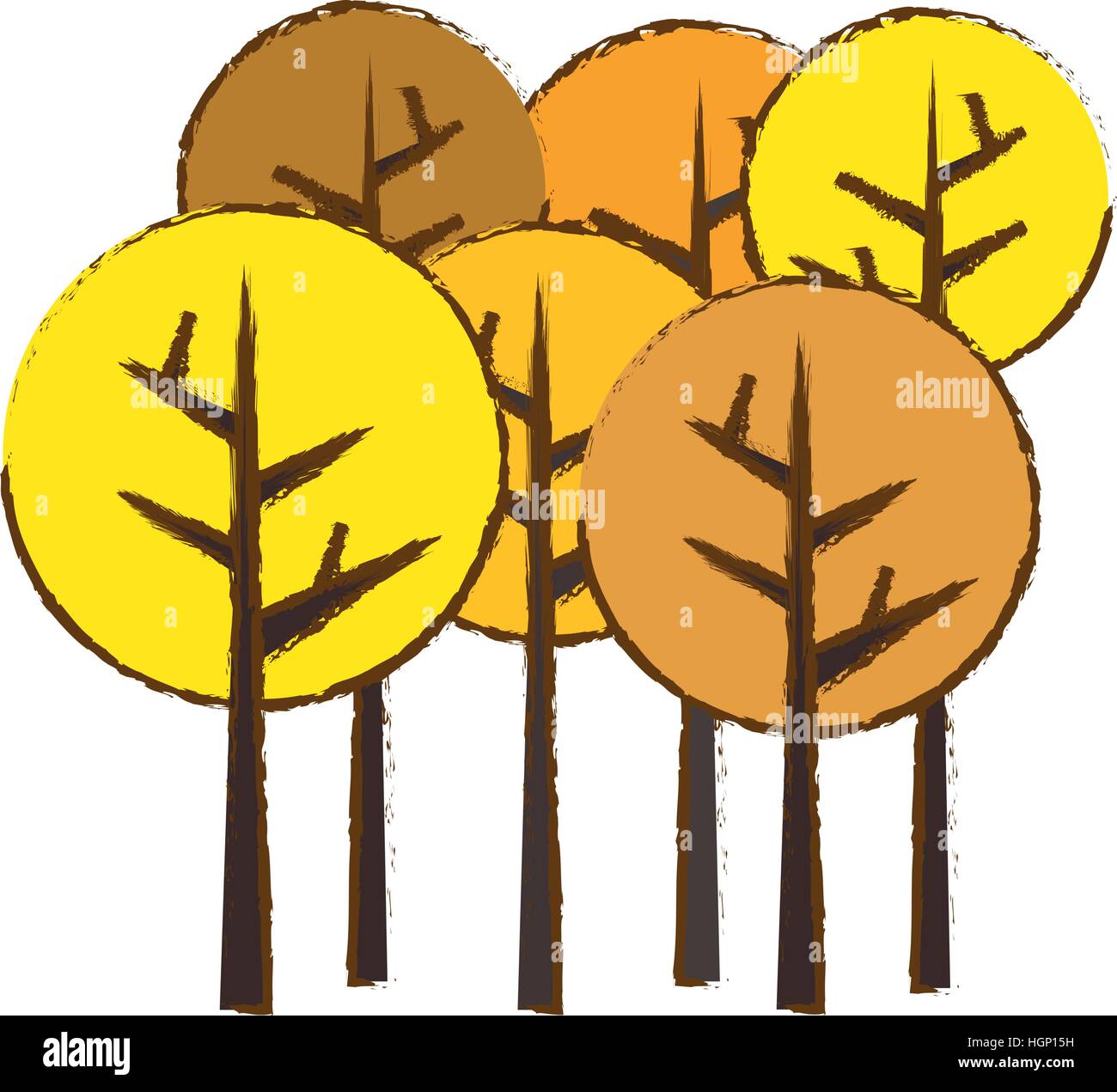 abstract trees fall season icon image vector illustration design Stock ...