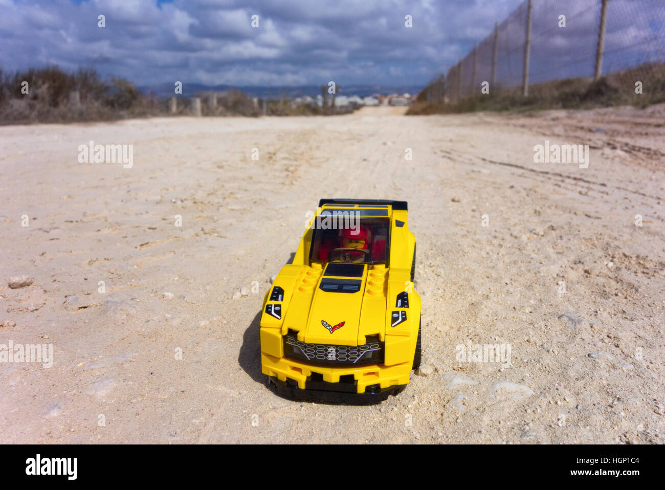 Paphos, Cyprus - October 18, 2016 Lego Chevrolet Corvette Z06 by LEGO ...
