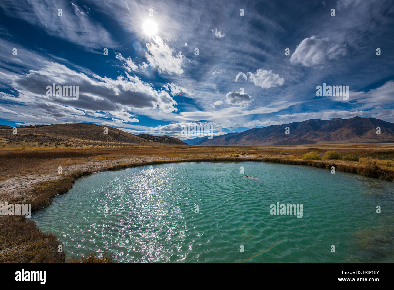Nevada Hot Springs Ruby Valley Wildlife Refuge Stock Photo - Alamy