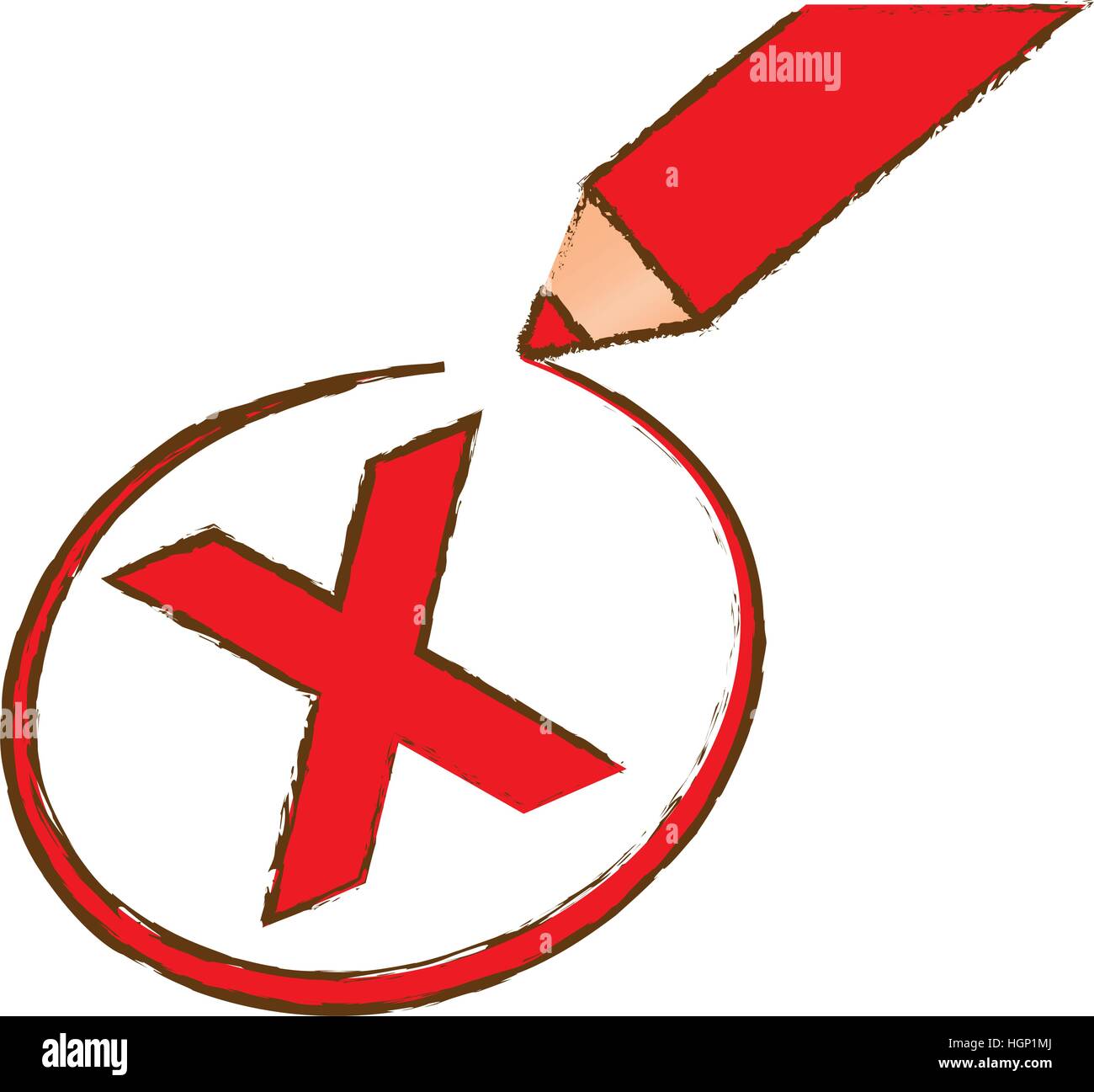 wrong mark icon over white background. colorful design. vector ...