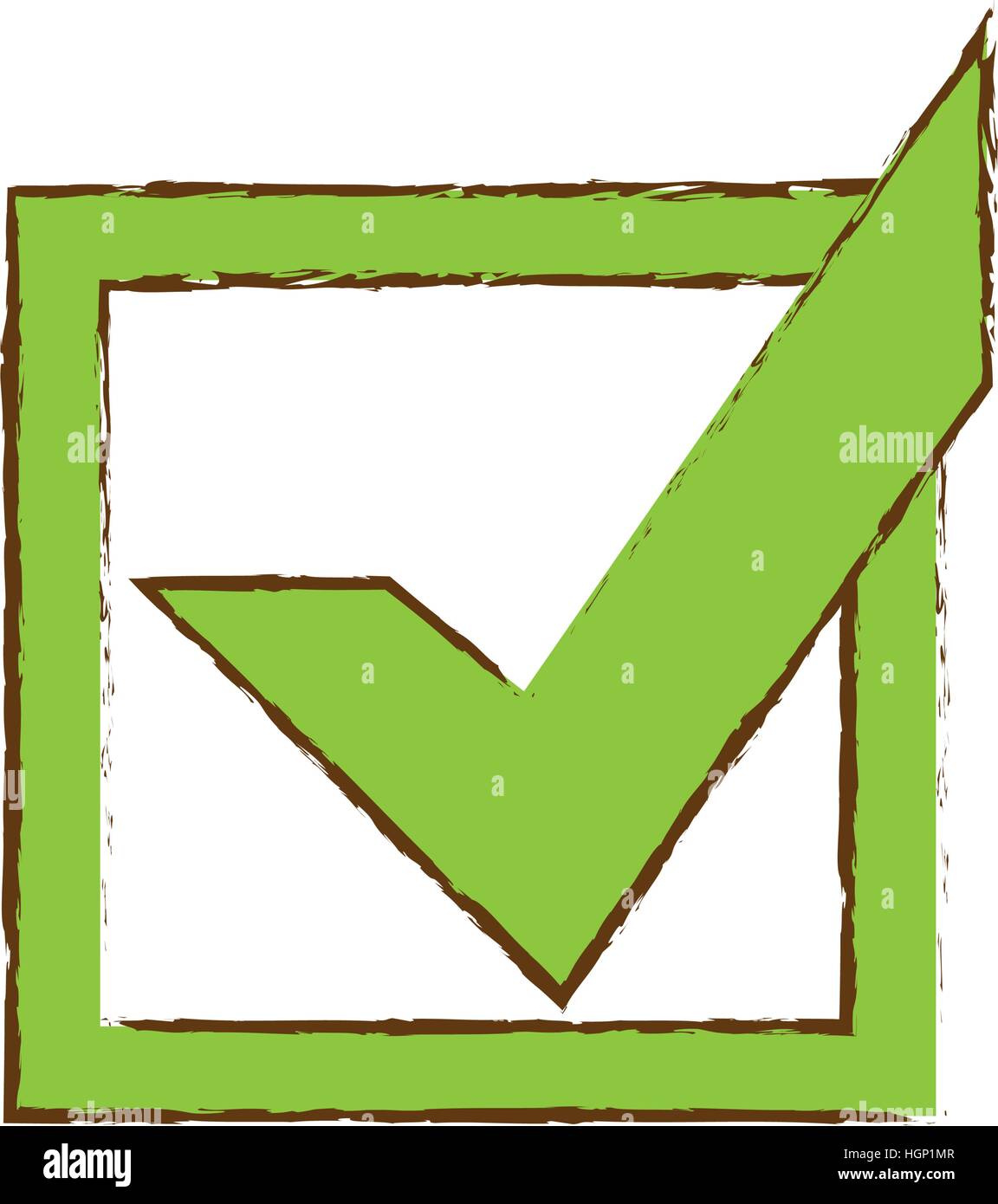 check mark icon over white background. colorful design. vector ...