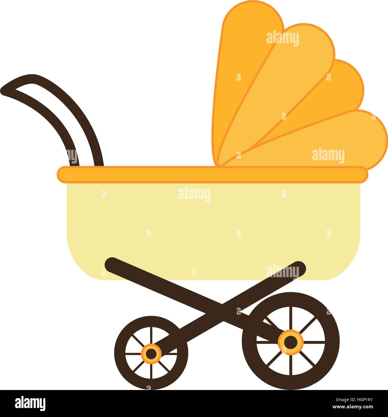 Baby stroller icon over white background. colorful design. vector ...