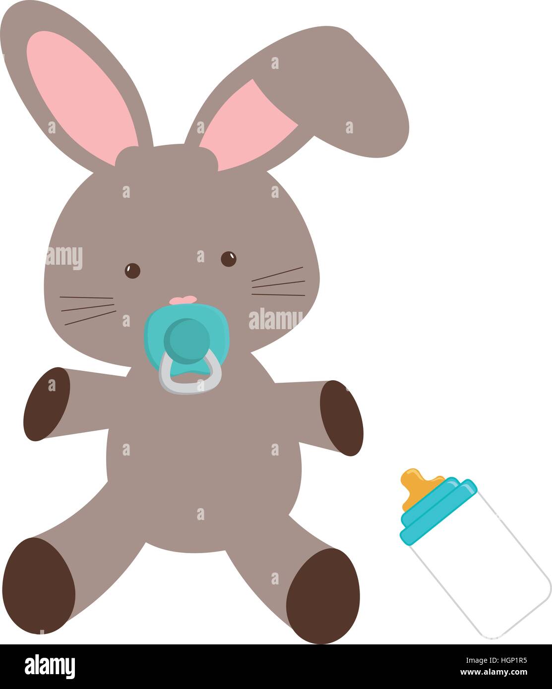 bunny teddy icon over white background. vector illustration Stock ...