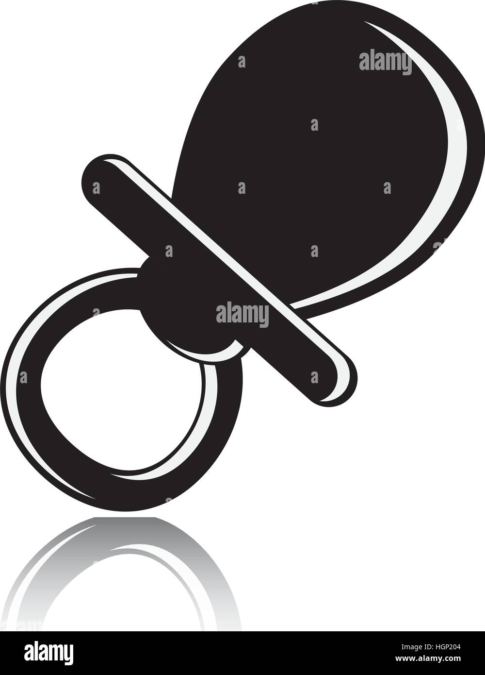 baby pacifier icon over white background. vector illustration Stock ...