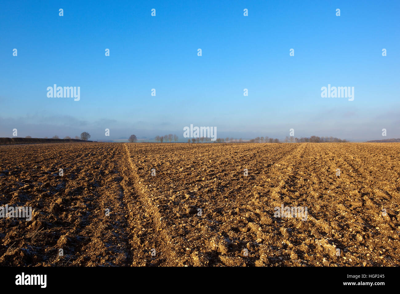Patterns and textures of chalky plow soil in the scenic Yorkshire wolds ...