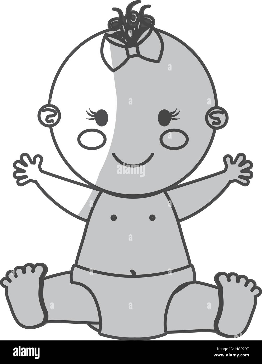 happy baby girl icon image vector illustration design Stock Vector ...