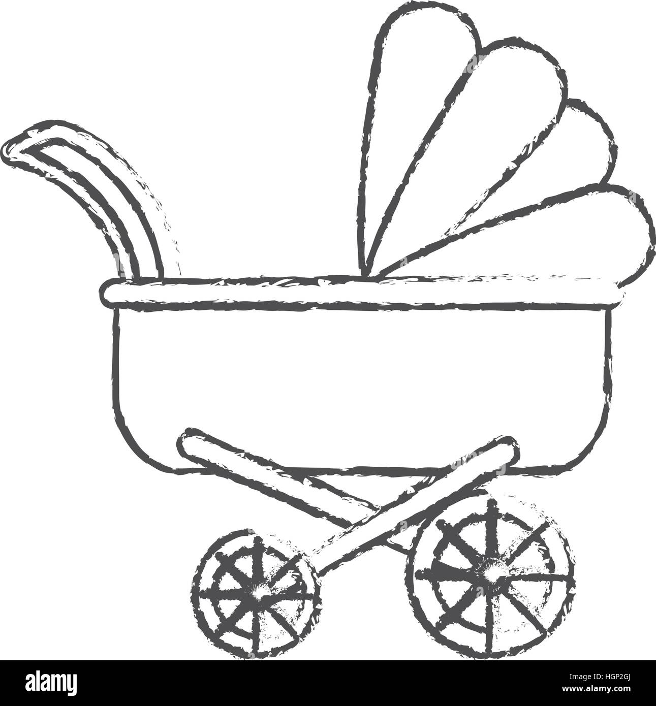 baby stroller icon over white background. vector illustration Stock ...