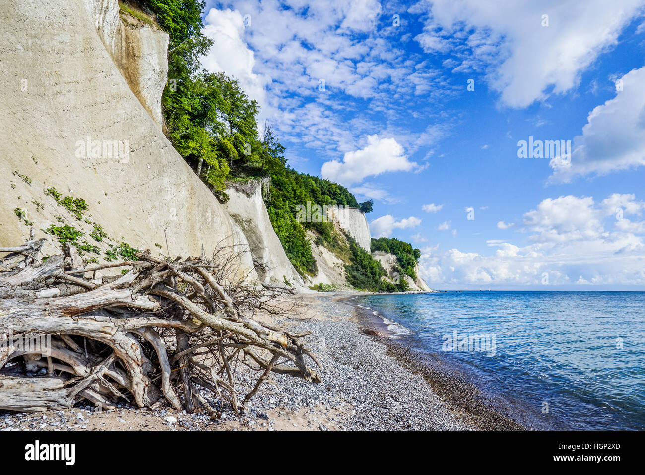 chalk cliff coast at Jasmund National Park, near Königsstuhl (King's ...