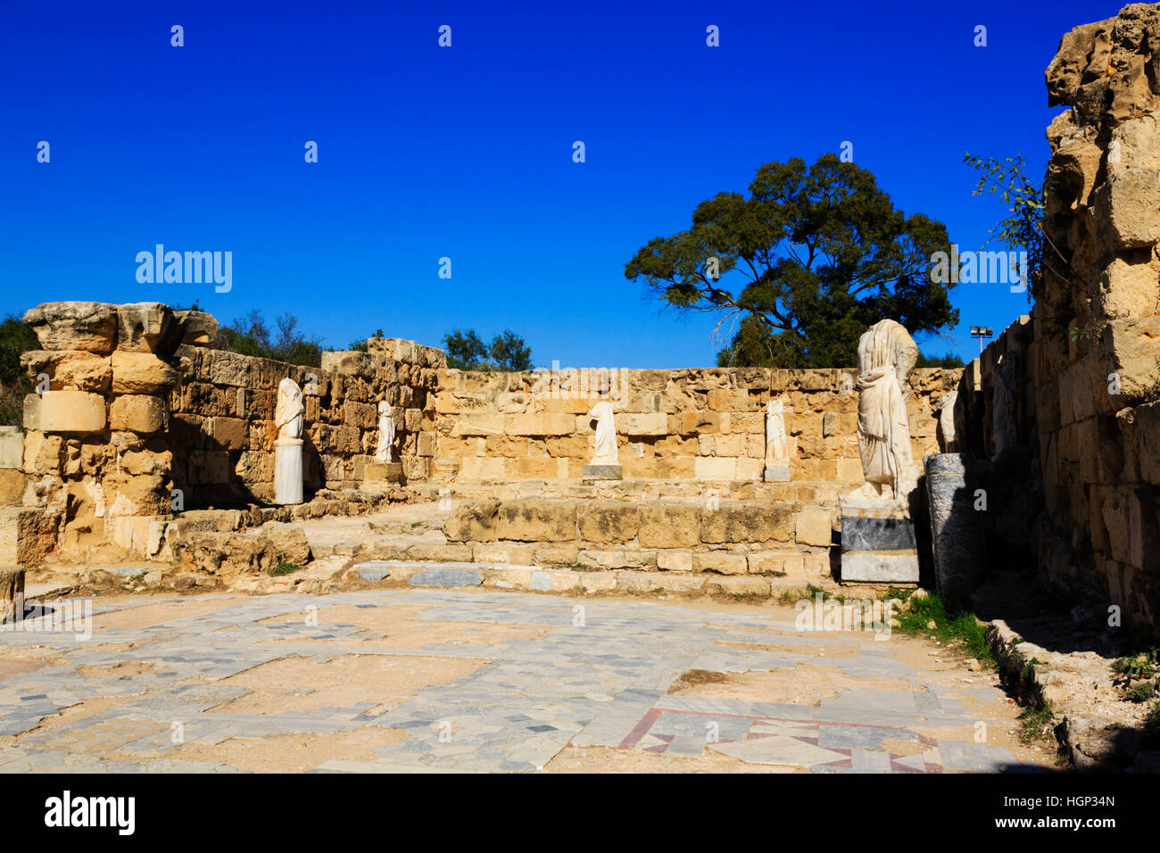 Ancient Roman ruins at Salamis, Famagusta, Northern Cyprus Stock Photo ...