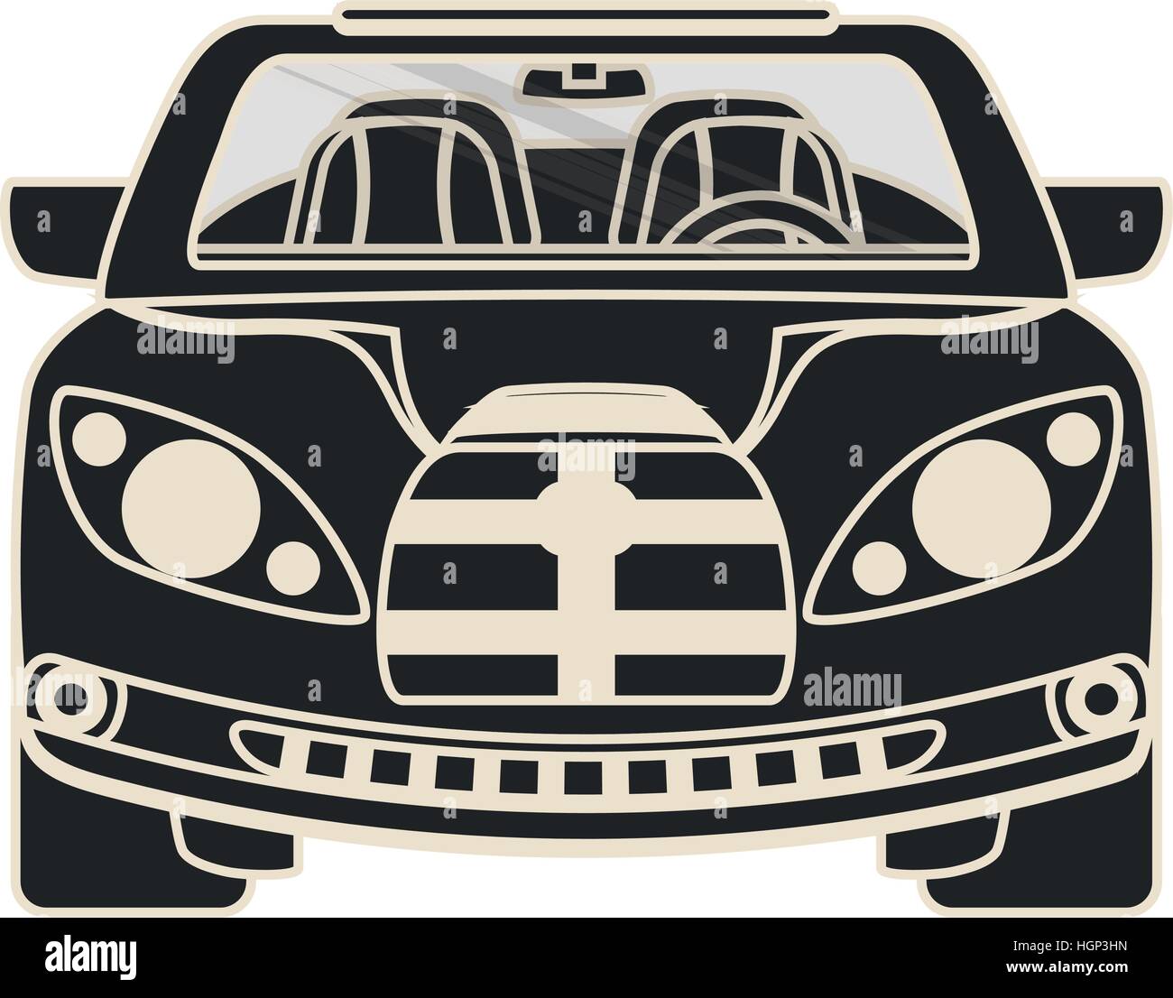 convertible car frontview icon image vector illustration design Stock ...