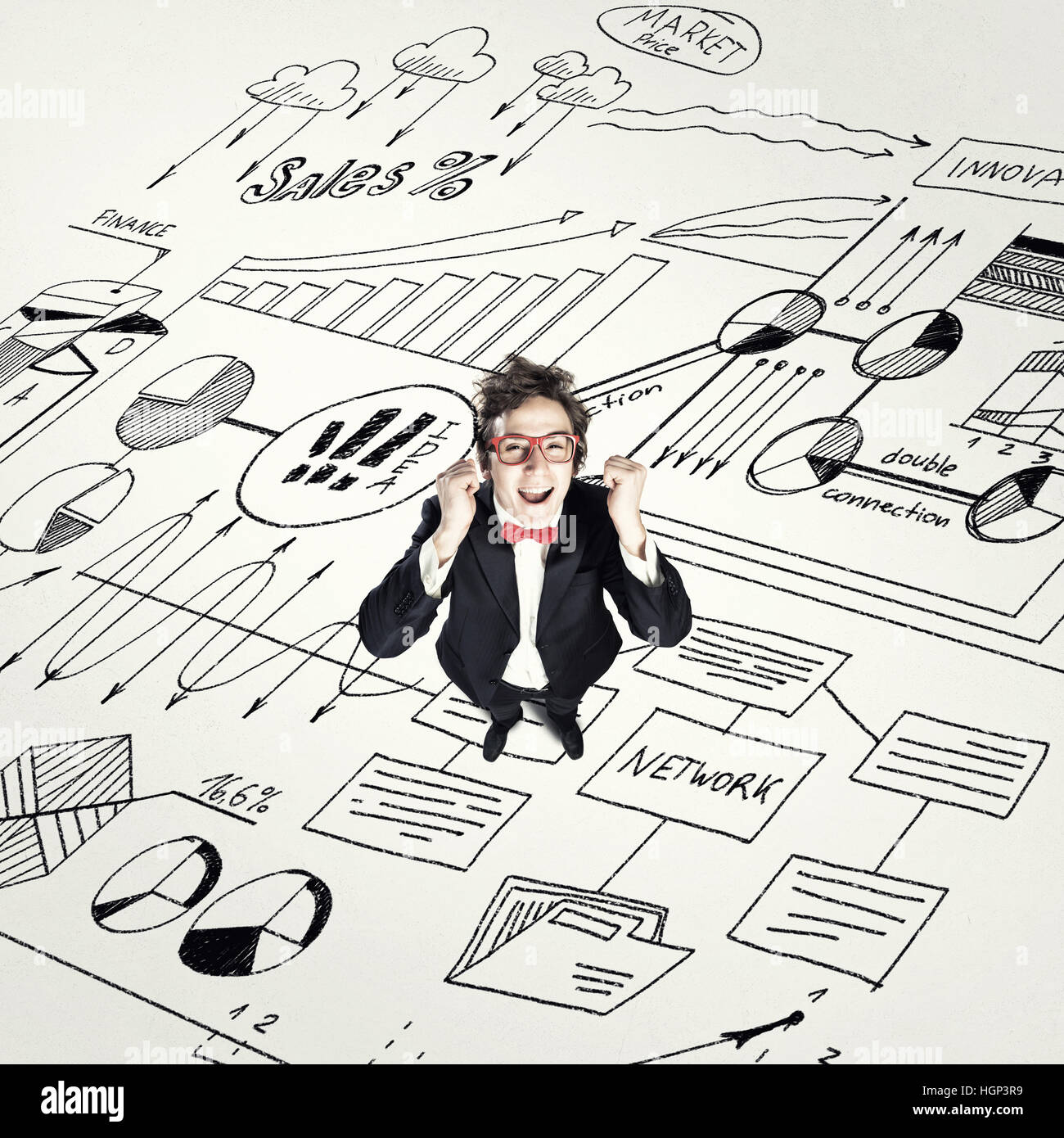 Funny man from top Stock Photo - Alamy