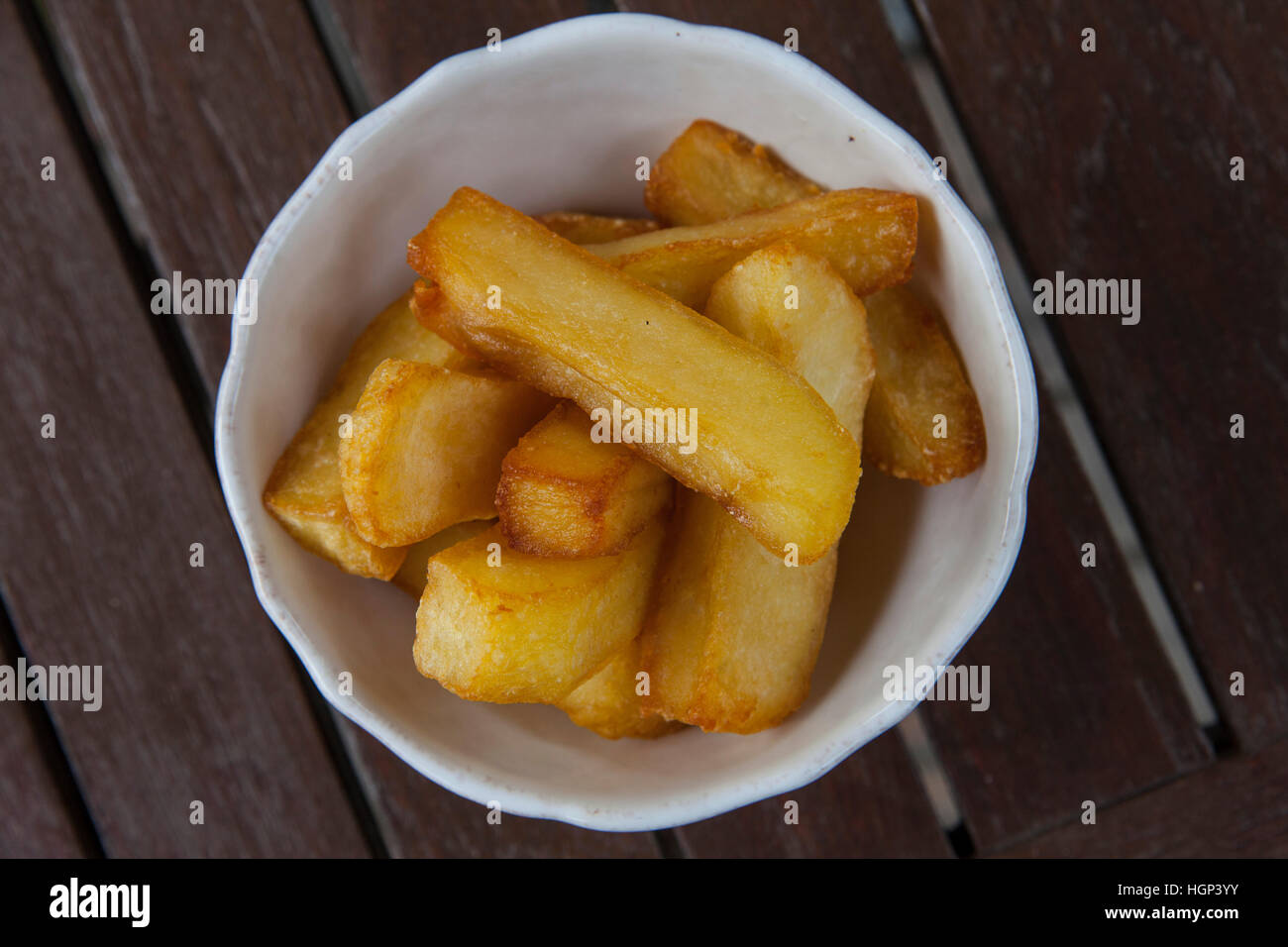 Triple Coked Chips, The Astor Grill Stock Photo - Alamy
