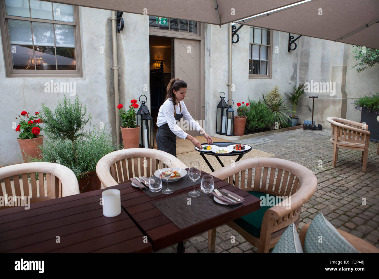 The Patio section of the Restaurant at The Astor Grill Stock Photo - Alamy