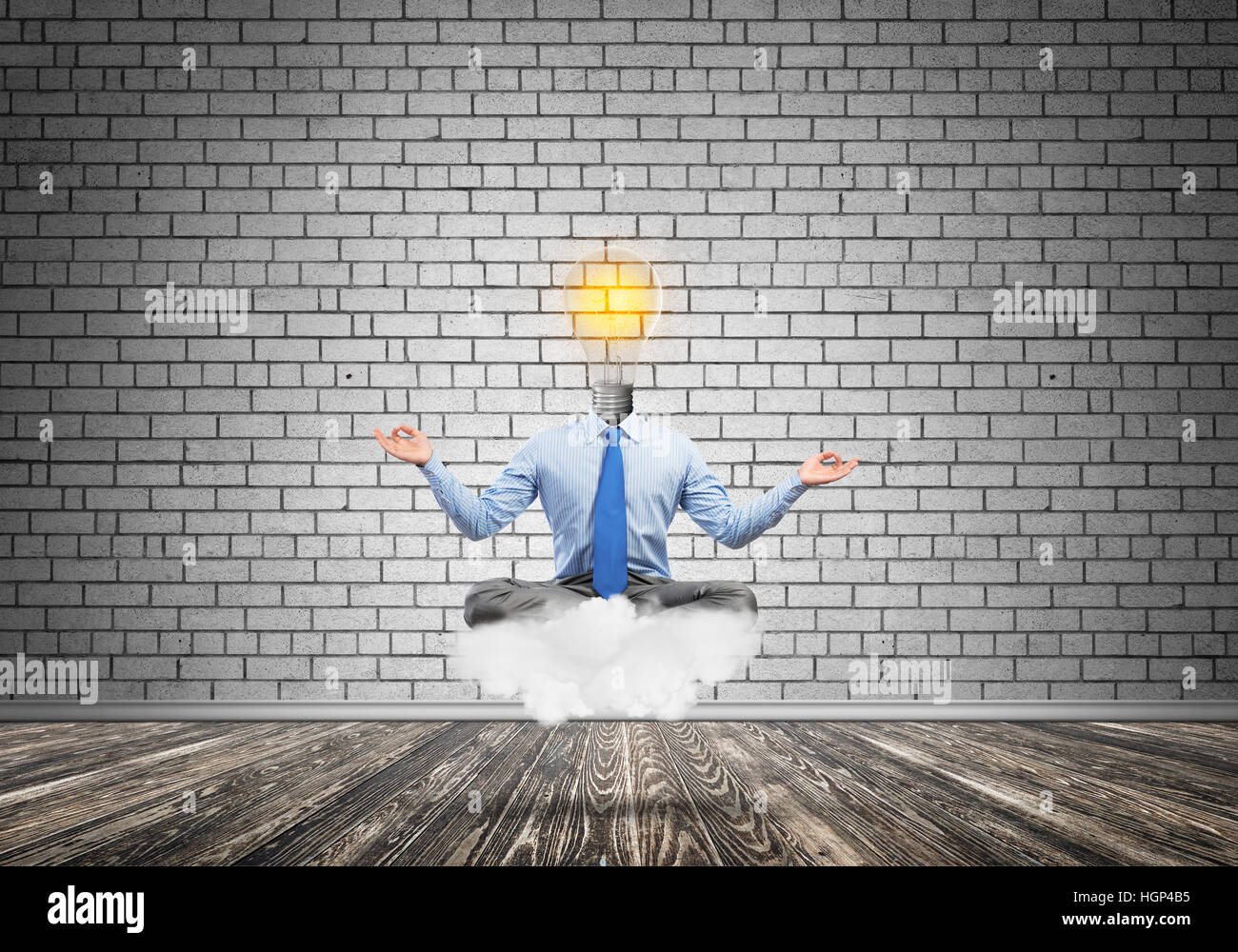 Businessman relaxing and waiting for inspiration Stock Photo - Alamy