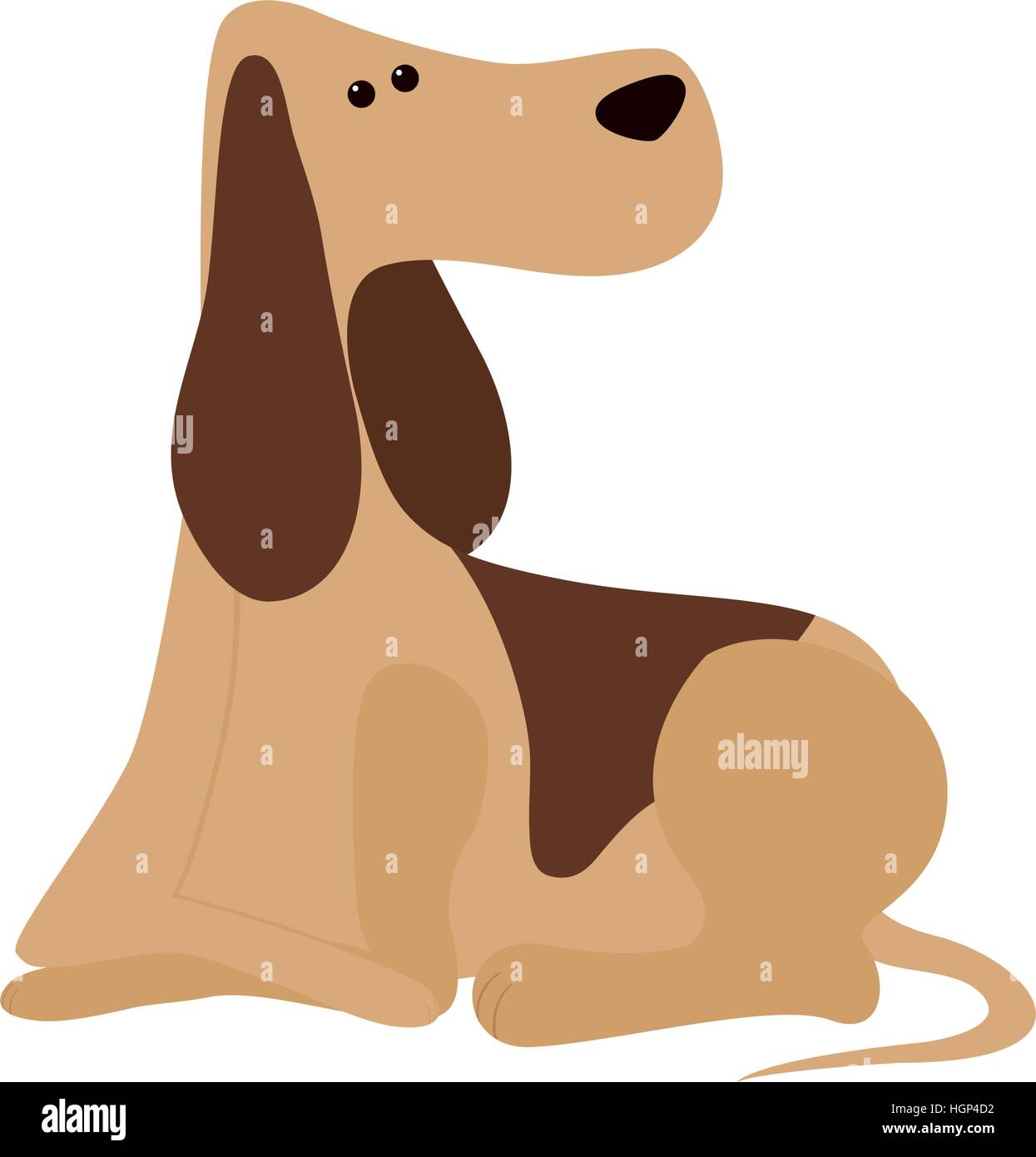 cartoon cute dog icon over white background. coloful design. vector ...